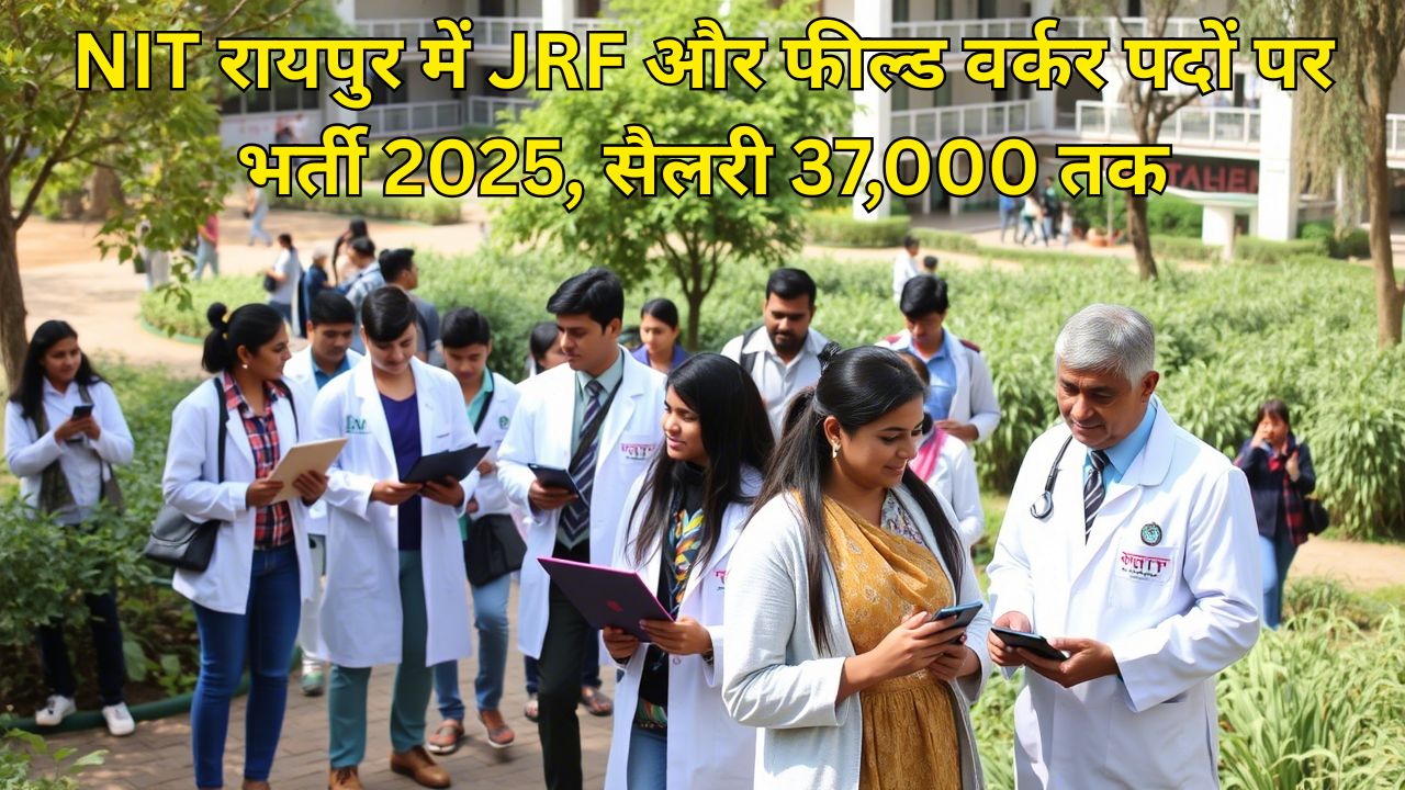 NIT Raipur Vacancy 2025: NIT रायपुर में JRF और फील्ड वर्कर पदों पर भर्ती 2025, अभी आवेदन करें ...